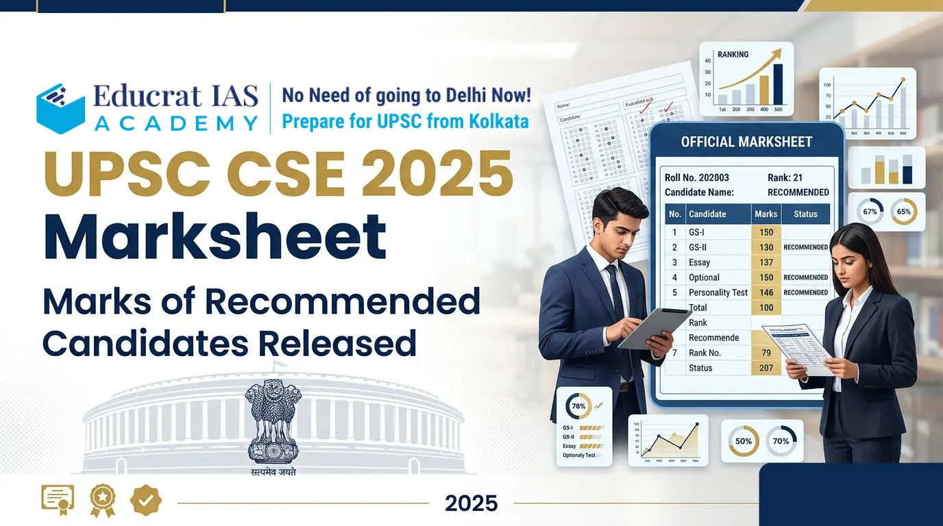 UPSC CSE 2025 Marksheet of Recommended Candidates